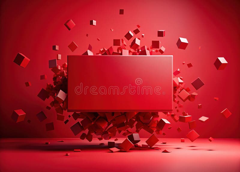 Dynamic Red Rectangle Composition a Stunning Abstract Background Design ...