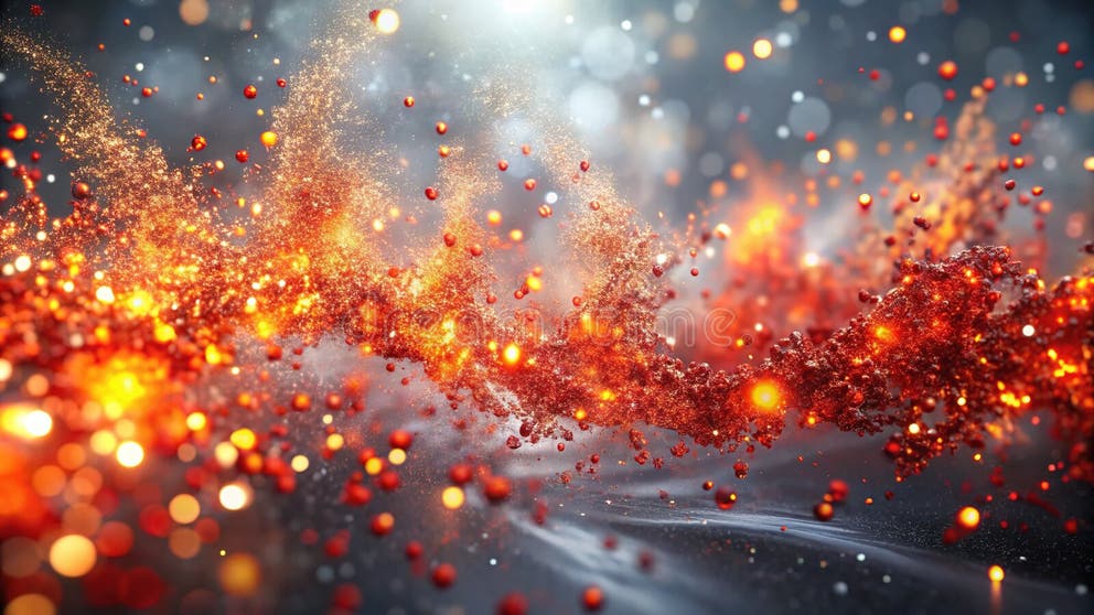 Dynamic Red Space Fire Particle Animation Loop a Cinematic 8K Visual ...