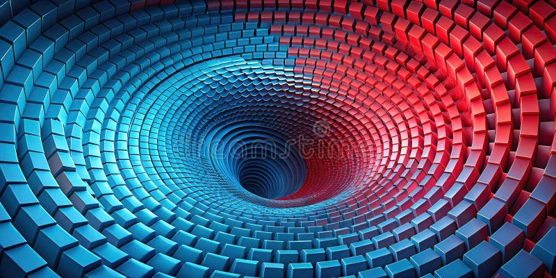 Dynamic Red Spiral Block Pattern on a Vibrant Gradient Background ...