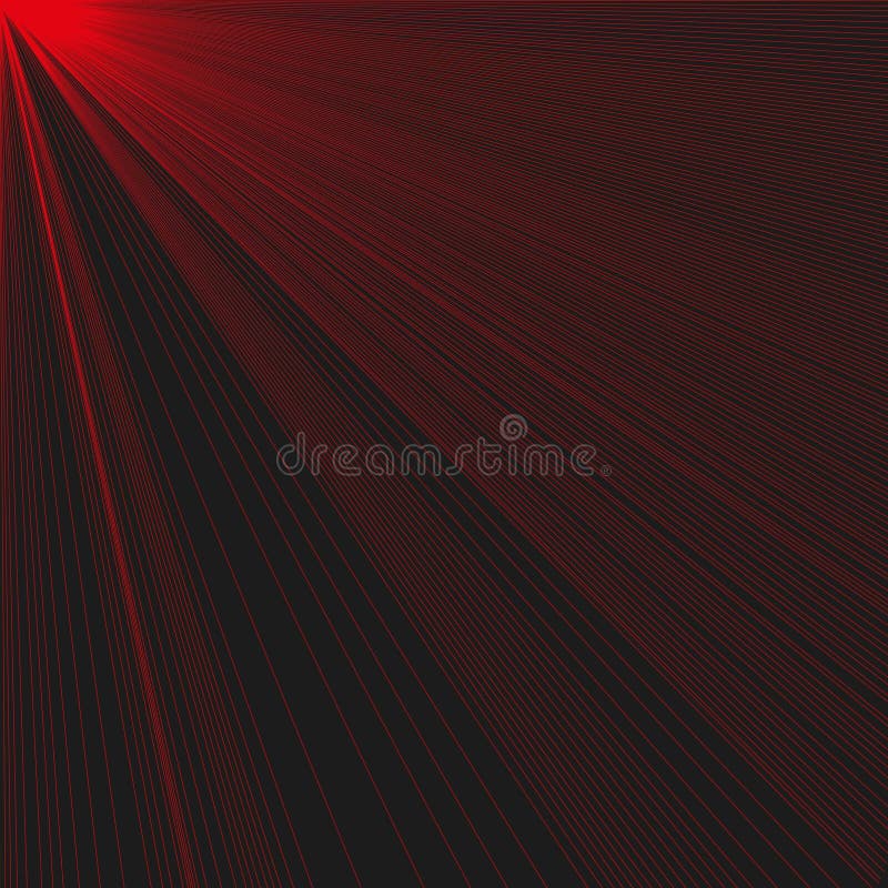 Dynamic Red Streaks. Gradient Radial Lines. Abstract Black Background ...