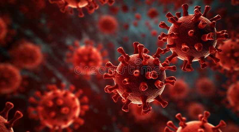 Dynamic Red Virus Spread Illustration Stock Image - Image of pandemic ...