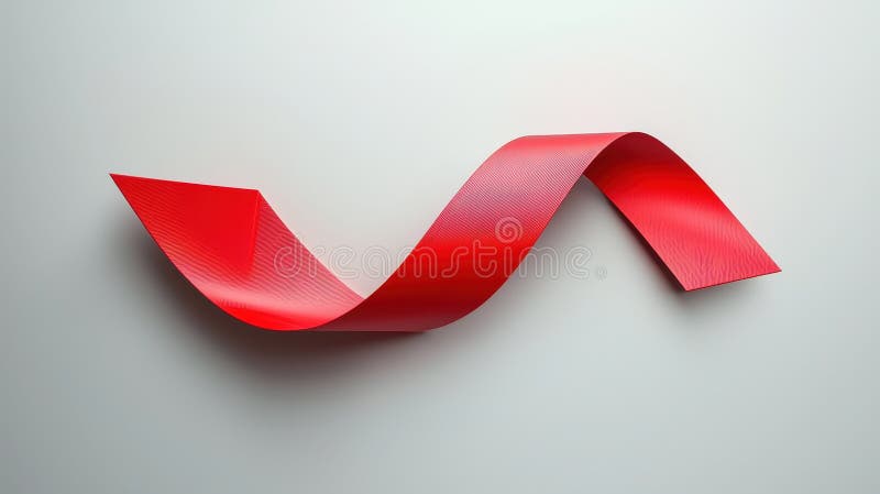 Dynamic Red Wave Design in Minimalist Background Graphic Art Modern ...