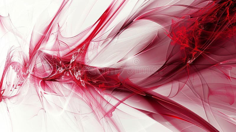 Dynamic Red and White Abstract Composition 3d Rendering Image, Ai ...