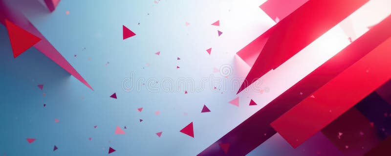Dynamic Red, White, Blue Geometric Shapes, Sharp Angles , Triangle ...