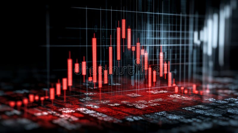 Dynamic Red and White Chart on Red Black Abstract Background, Ideal for ...