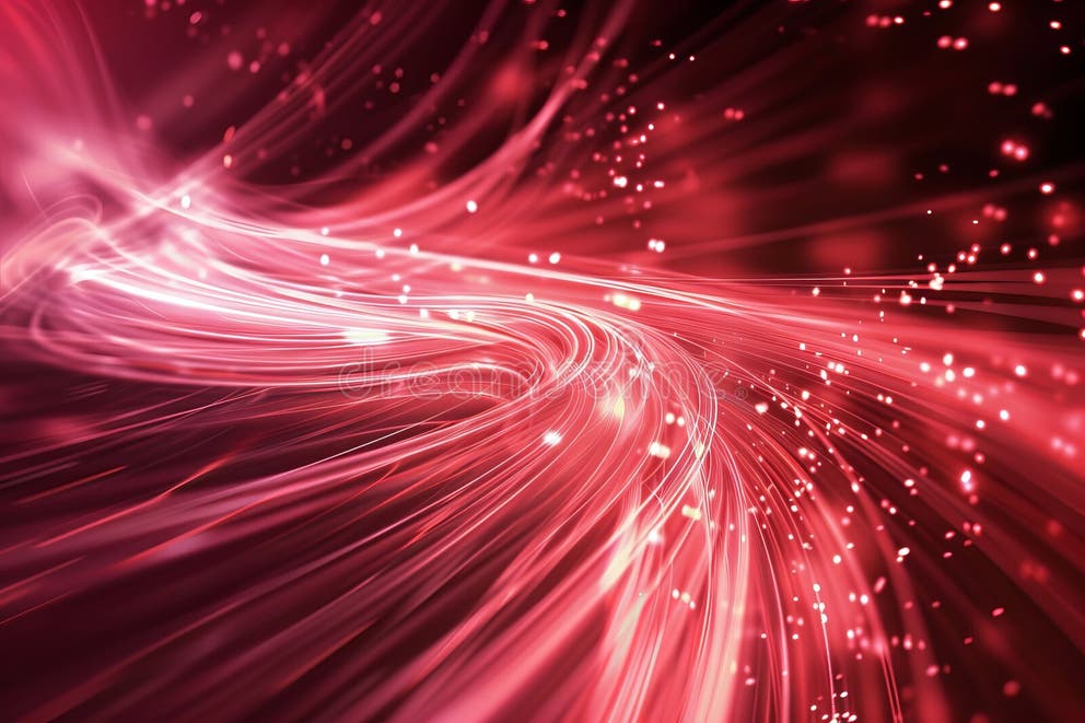 Dynamic Red and White Cyber Flow Motions in High Quality Vector Image ...