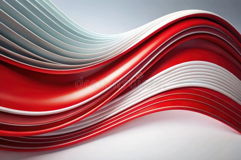 Dynamic Red and White Twisted Curve Backgrounds Modern Abstract Design ...