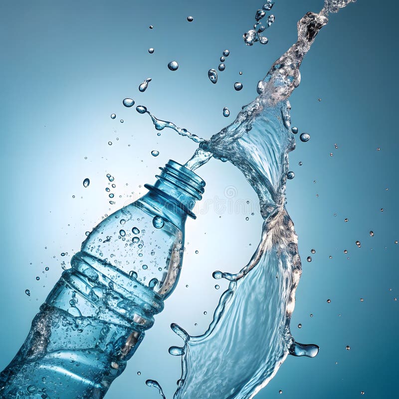 A Dynamic and Refreshing Image of a Plastic Water Bottle with a ...