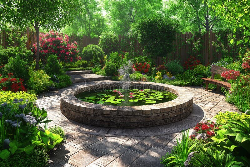 A Dynamic Representation of a 3D Landscape Garden Design, Showcasing ...