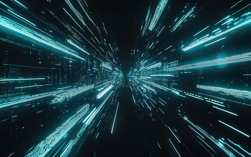 Dynamic Representation of Digital Speed through Futuristic Lines and ...