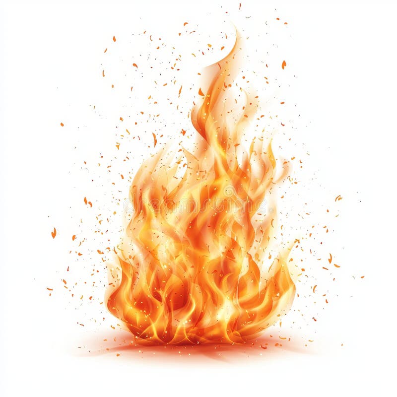 A Dynamic Representation of Fiery Flames, Showcasing the Intense Energy ...