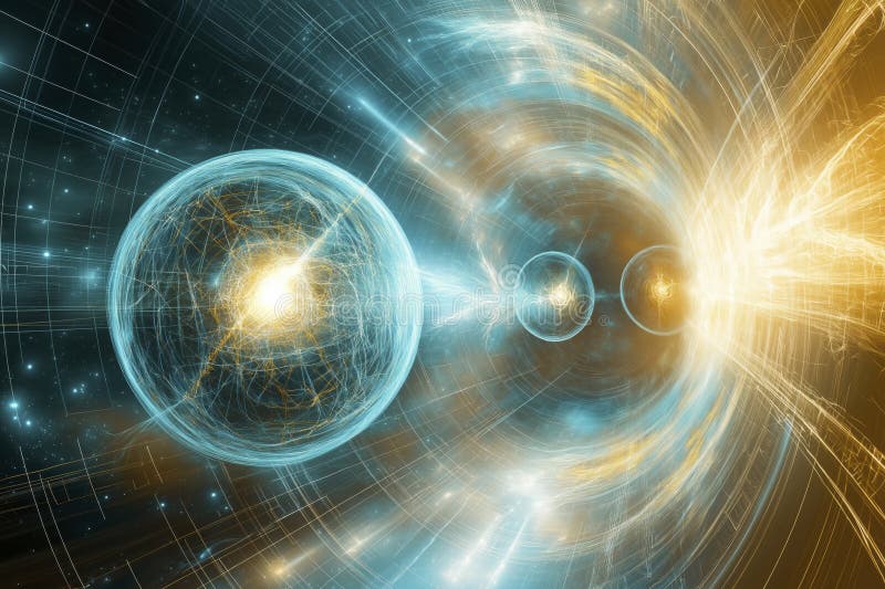 Dynamic Representation of Quantum Energy Particles Illustrating Motion ...