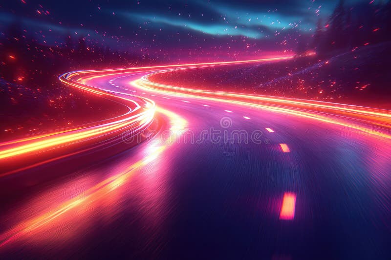 A Dynamic Representation of Speed with Blurred Lines and Vibrant Colors ...