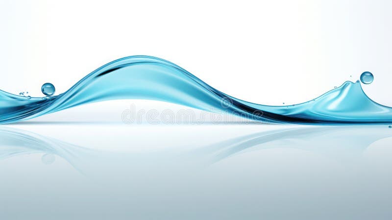 Splashing Wave, Artistic Watercolor Illustration. Stock Illustration ...