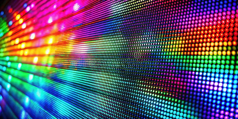 Dynamic RGB Pixel Flow a Vibrant Abstract Visual Display of Futuristic ...