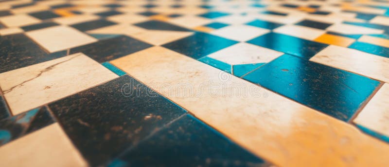 Dynamic Rhomboid Tile Pattern with Angular Design in Vibrant Colors ...