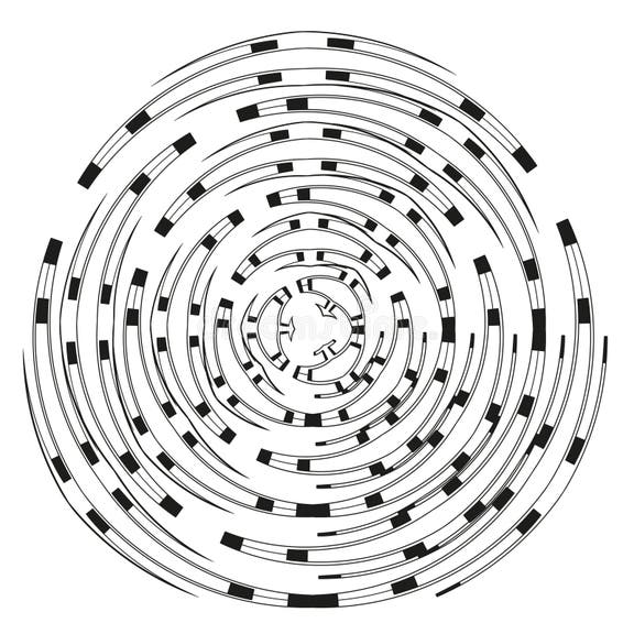 Dynamic Ring Pattern. Dashed Circular Motion. Concentric Flow Vector ...
