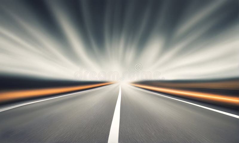 Dynamic Road Perspective with Motion Stock Illustration - Illustration ...