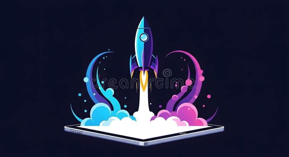 Dynamic Rocket Launching from a Tablet Device Representing ...