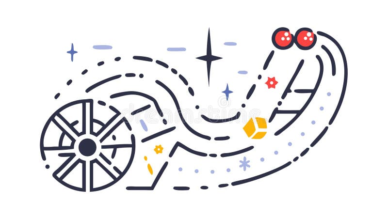 Dynamic Roller Coaster Path Icon, Flat Vector Graphic, Vector Design ...