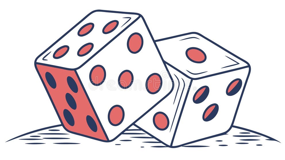 Dynamic Rolling Dice Gaming and Luck, Vector Design Generative AI Stock ...