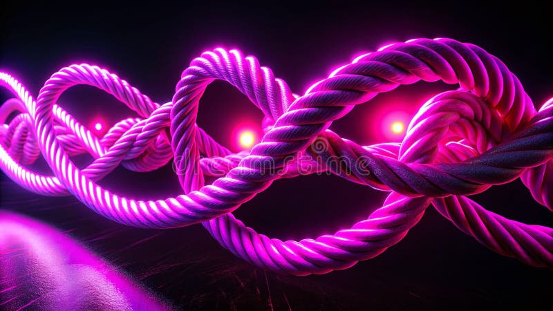 Dynamic Rope Morphing Visuals Endless Looping Rope with Rotating Knots ...