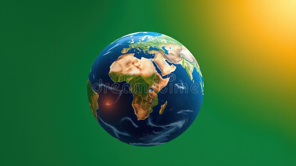 Dynamic Rotating Earth Globe Animation Loop on Green Screen Perfect for ...