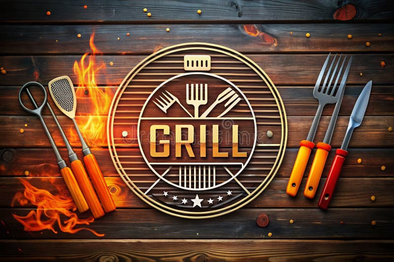 Dynamic Grill Logo Design Stock Illustrations – 153 Dynamic Grill Logo ...