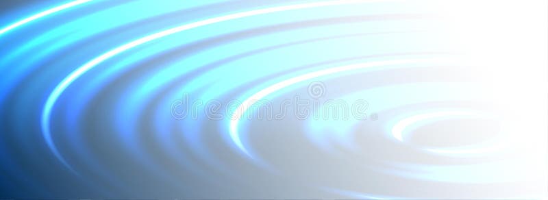 Dynamic Round Wave. Blue Curved Circle Structure. Clean and Fresh. Air ...