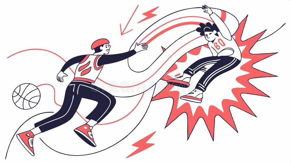 Dynamic Runner Bursting through an Abstract Barrier Illustration Vector ...