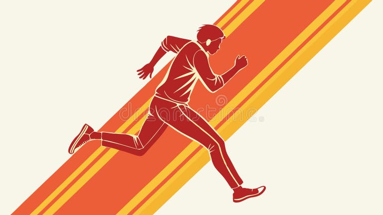 Dynamic Runner in Motion with Speed Lines, Vector Design Generative AI ...