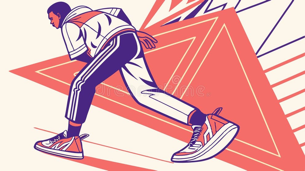 Dynamic Runner in Sprint for Speed and Athleticism, Vector Design ...