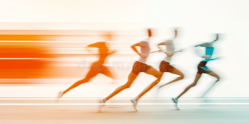 Dynamic Runners Sprinting Training Session Stock Photos - Free ...