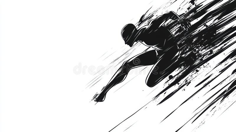 AI-Generated Speedster Silhouette Stock Illustration - Illustration of ...