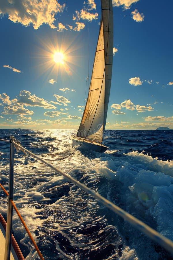 Dynamic Sail in Wind Sailing S Elegance and Strength, Symbolizing ...