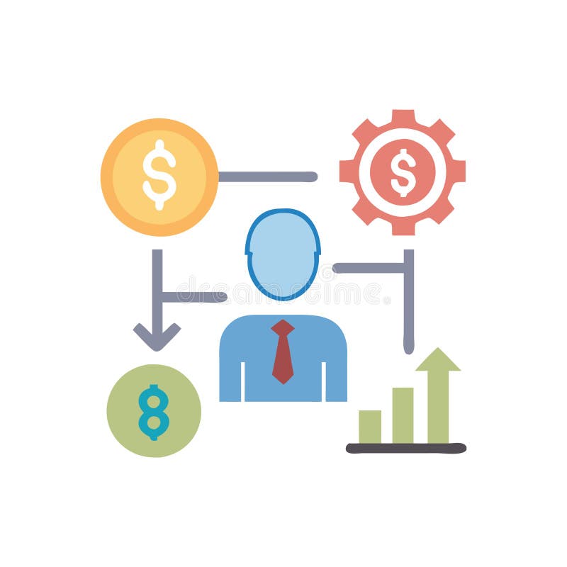 Dynamic Sales Management Icon for Strategy Stock Photo - Illustration ...
