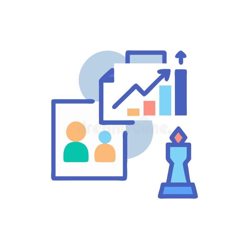 Dynamic Sales Strategy Icon for Success Stock Image - Illustration of ...