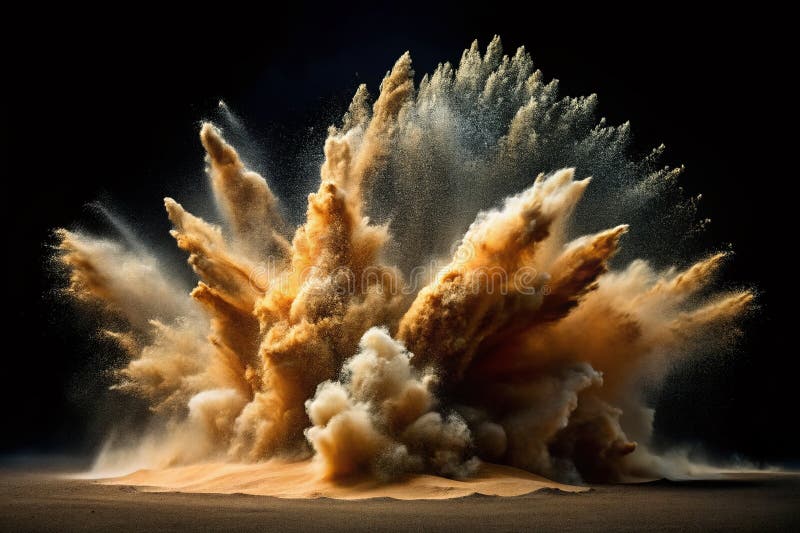 Dynamic Sand Explosion a Double Exposure Masterpiece Capturing the ...