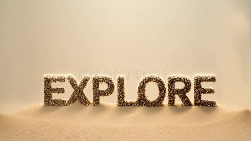 Dynamic Sand Text Animation with Light Effects Stock Footage - Video of ...