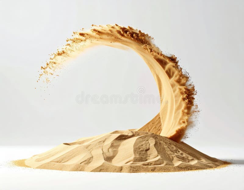 Dynamic Sand Wave Formation, Desert Sand Splash Creating Perfect Stock ...