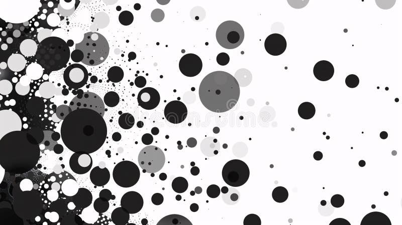 Dynamic Scatter of Black and White Dots Stock Illustration ...
