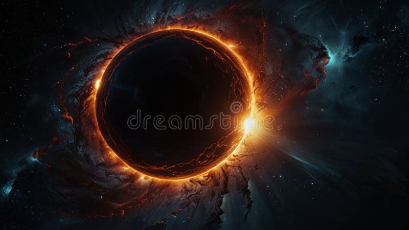 Supermassive Black Hole with Gravitational Distortions in Deep Space ...