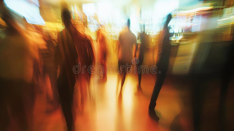 Dynamic Scene of Blurred Figures in a Bar Capturing Movement and Lively ...