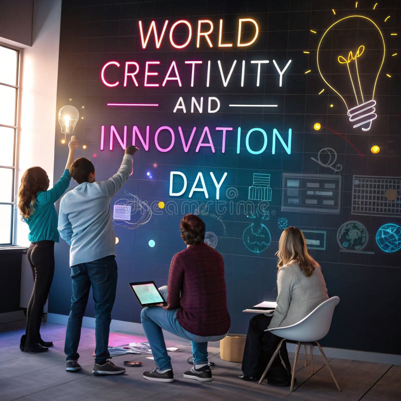 Sparking Brilliance: World Creativity and Innovation Day Stock ...