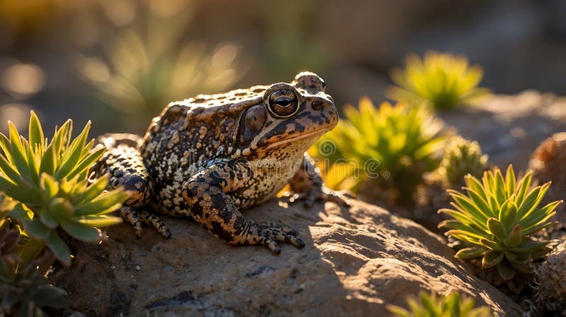 Surinam Toad Hopping Over Moist Soil in the Jungle with Raindrops Stock ...