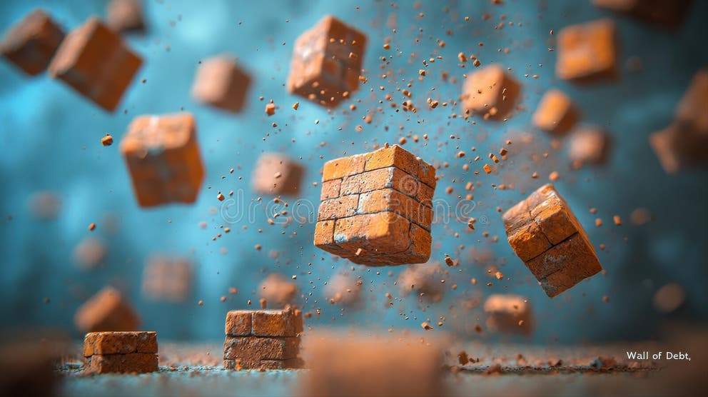 Dynamic Scene of Colorful Cubes Falling through the Air in an Artistic ...