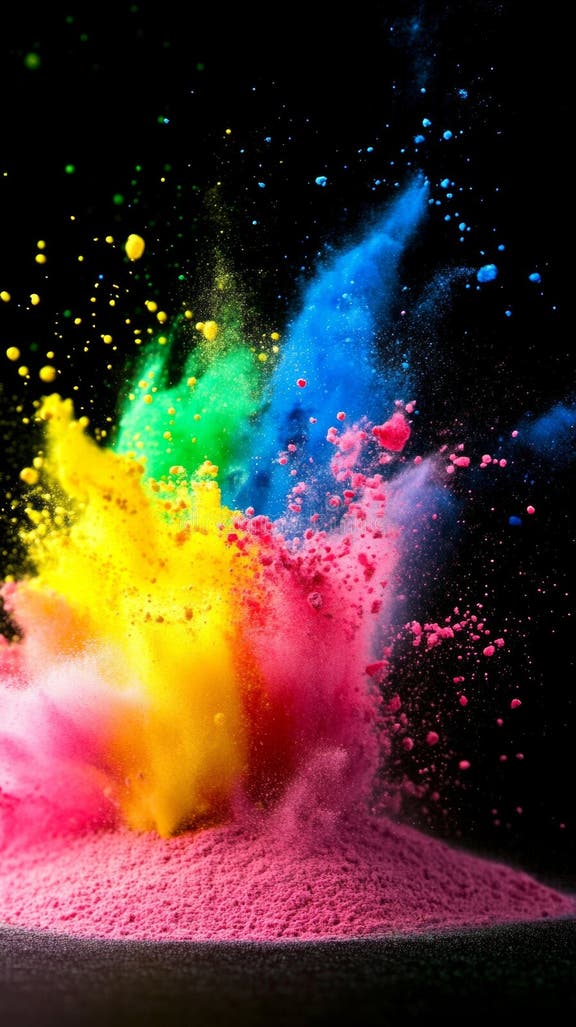 A Dynamic Scene with a Colorful Explosion, Achieved through Gradient ...