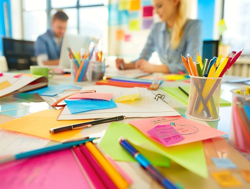 A Dynamic Scene of a Marketing Team Brainstorming in a Modern Office ...