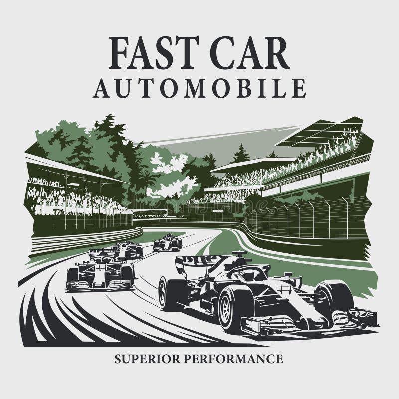 Dynamic Scene of Race Cars Navigating a Sharp Turn on a Track ...