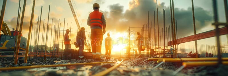 Dynamic Scenes from Construction Sites, Showing Teamwork and ...